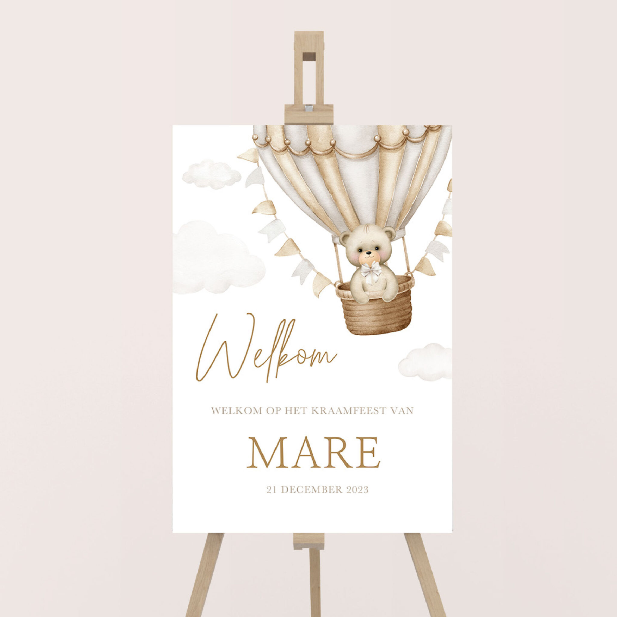 Fotoframe voor babyshower | beer