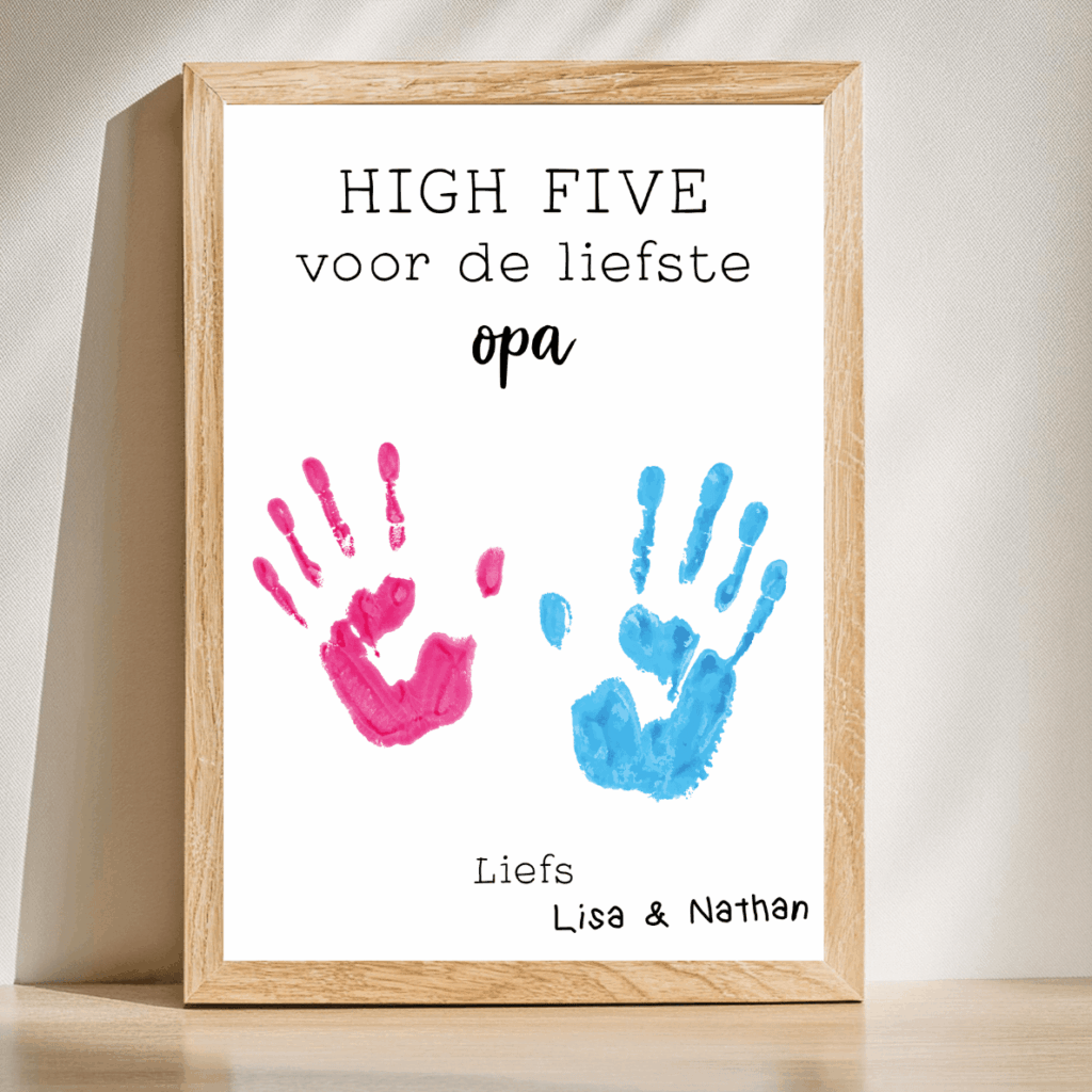 Printable poster | opa | high five | Koestert